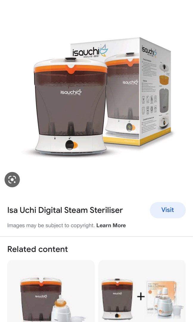 Isa uchi steam sterilizer, Babies & Kids, Maternity Care on Carousell