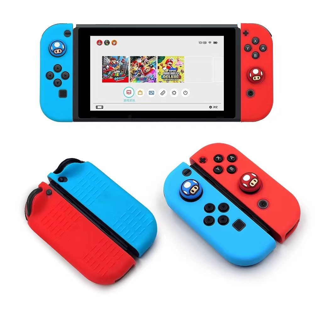 JoyCon Controller Charging Grip with Silicone Cover Case for Nintendo ...