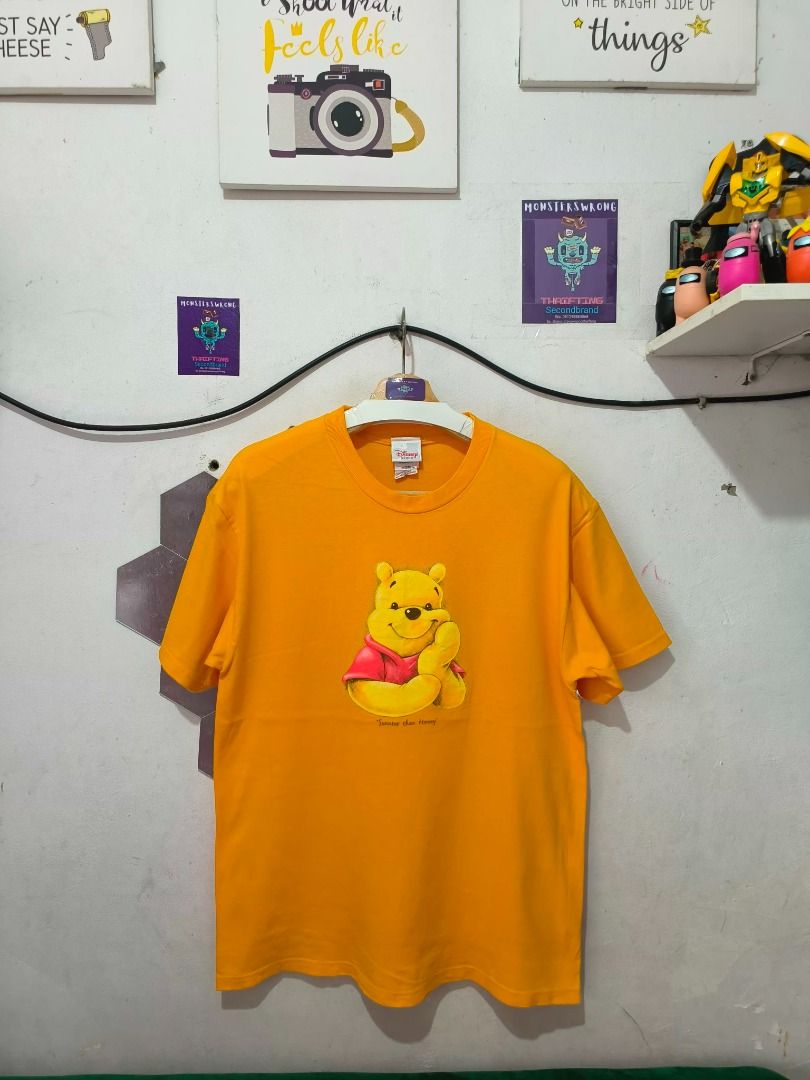 Kaos Disney Kuning Kunyit Big Winne The Pooh, Fesyen Pria, Pakaian ...
