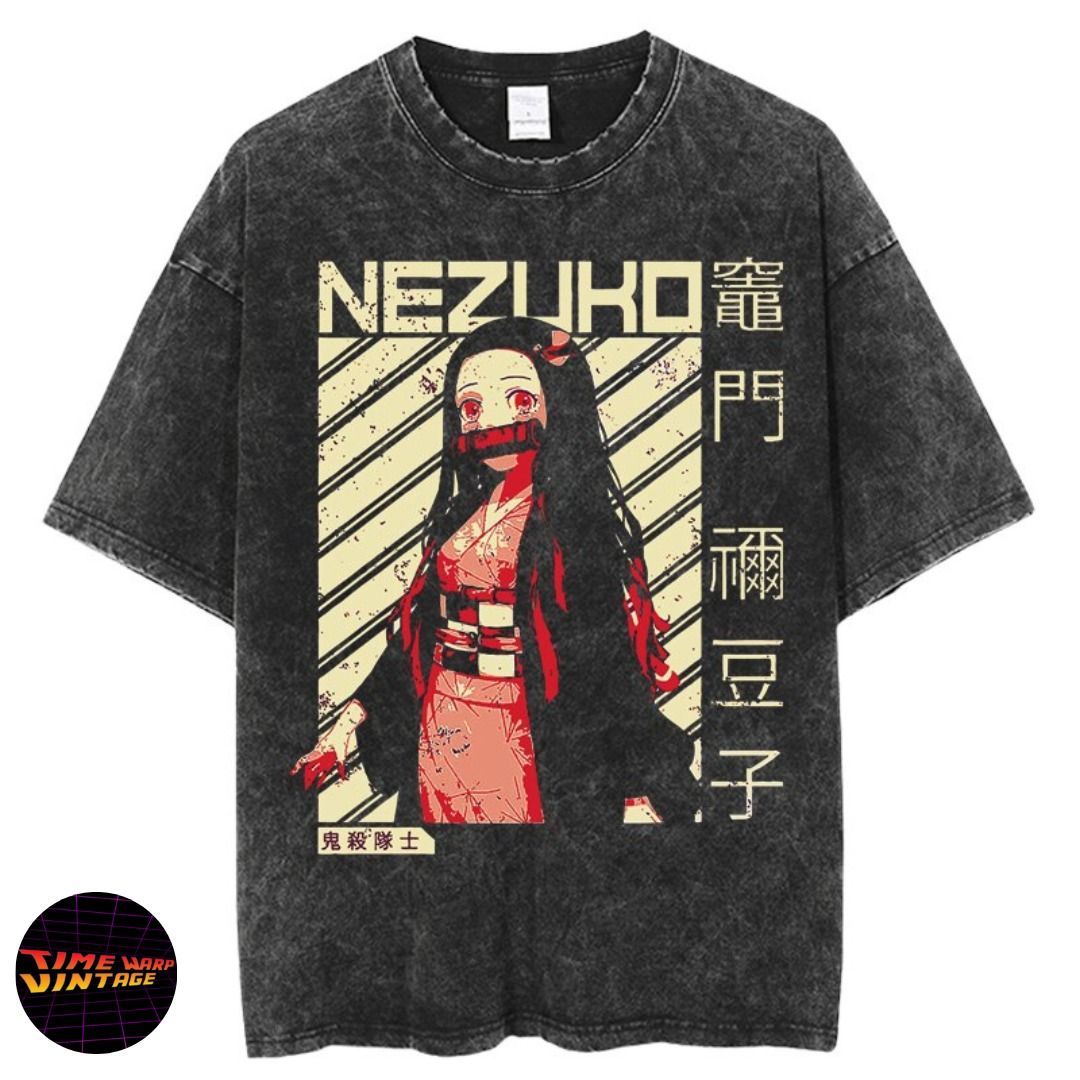 Kimetsu No Yaiba Demonslayer "Nezuko - Kid Form" Vintage Retro Oversize ...
