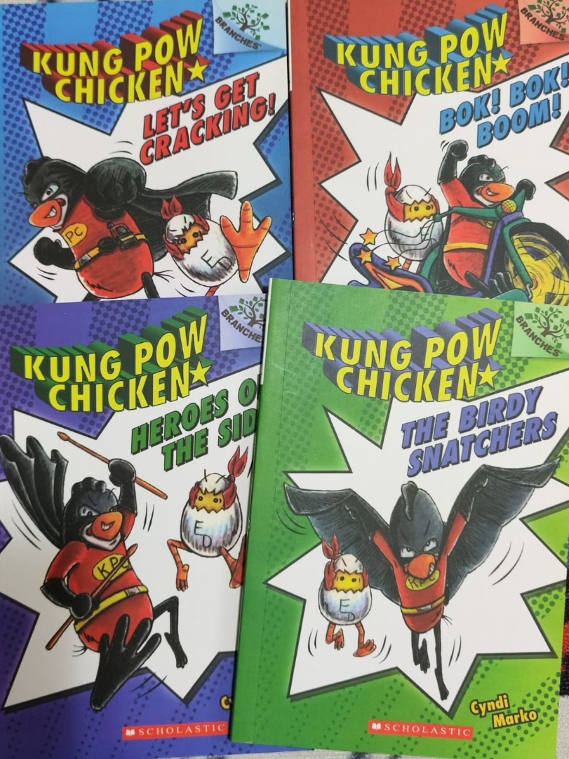 Kung Pow Chicken (comic) 4 books, 興趣及遊戲, 書本 & 文具, 小朋友書 - Carousell