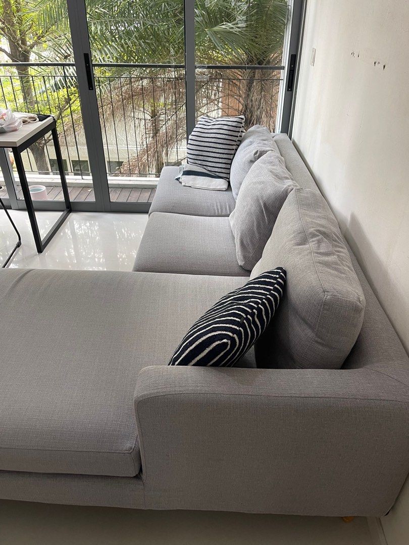 Castlery Tana Chaise L Shape Sofa - Grey, Furniture & Home Living ...