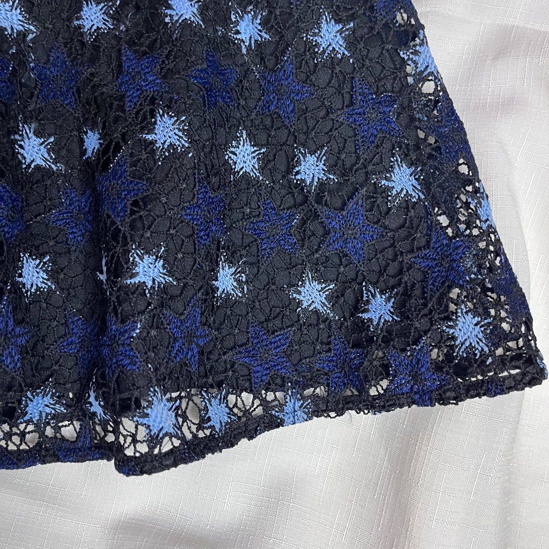 lace mesh see through stars a line skirt on Carousell