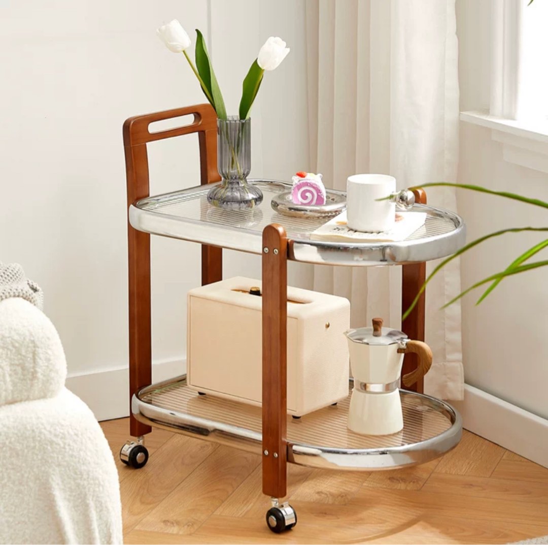 LAJDE Modern Rolling Side Table, Furniture & Home Living, Furniture ...