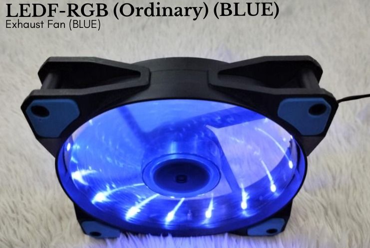 LEDF-RGB(Ordinary) Exhaust Fan (BLUE), Computers & Tech, Parts ...