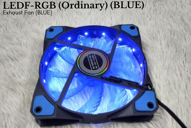 LEDF-RGB(Ordinary) Exhaust Fan (BLUE), Computers & Tech, Parts ...