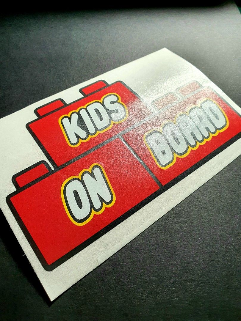 Lego kids on board vinyl die-cut sticker decal, Hobbies & Toys ...