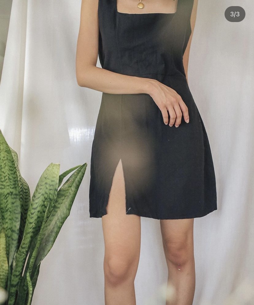 LINEN LAB Black Mini Cocktail Dress on Carousell