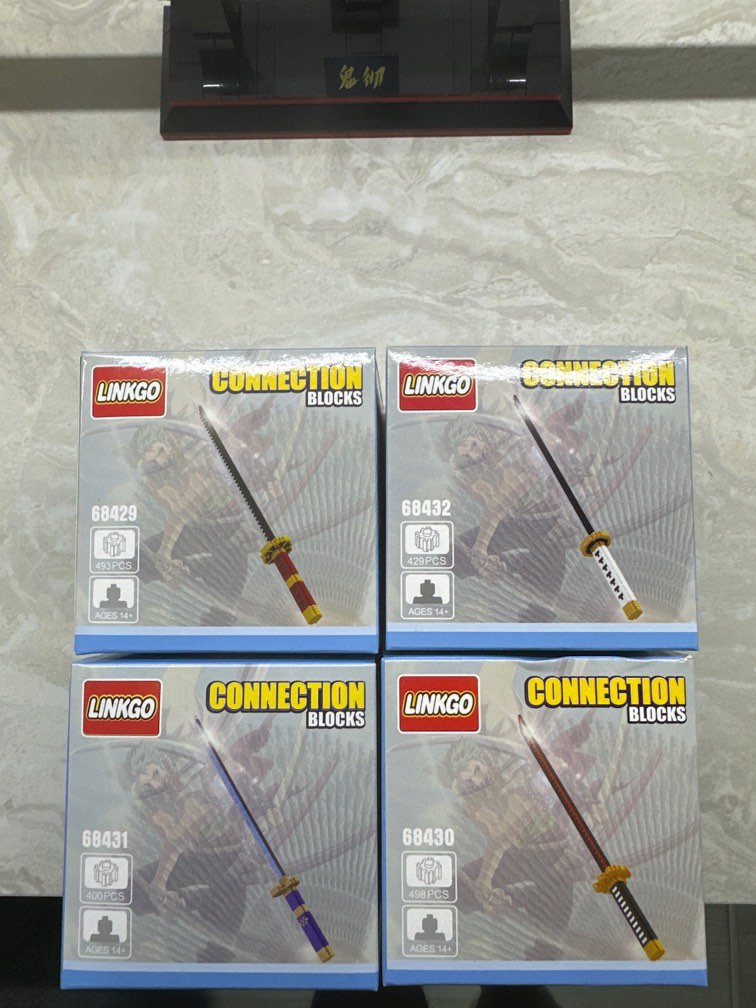 Linkgo onepiece zoro swords toy brick, Hobbies & Toys, Toys & Games on ...