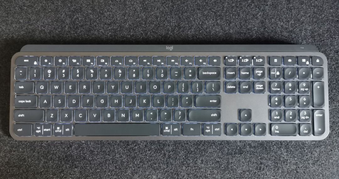 Logitech MX Keys (Graphite) with FREE MD2TS Vertical Laptop Stand ...