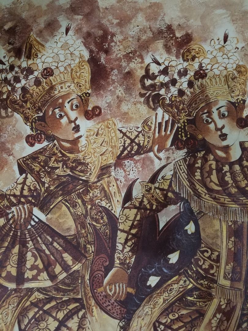 Lukisan Tiga Penari Legong Karya I Made Sutamayasa Tahun 2006 ...