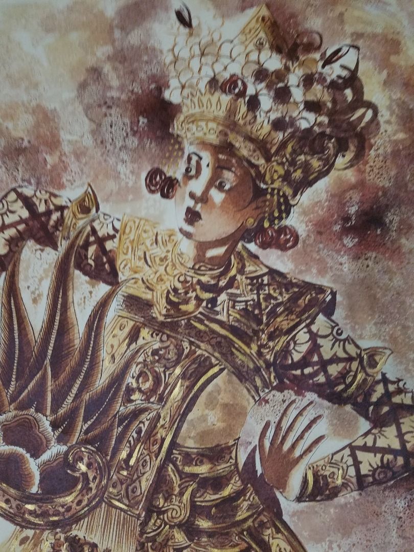 Lukisan Tiga Penari Legong Karya I Made Sutamayasa Tahun 2006 on Carousell