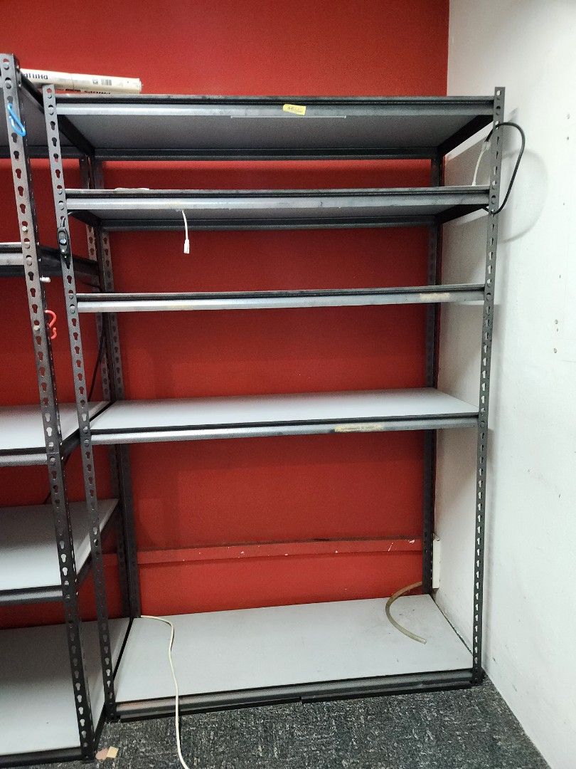 Boltless Metal rack w shelves + other parts, Furniture & Home Living ...
