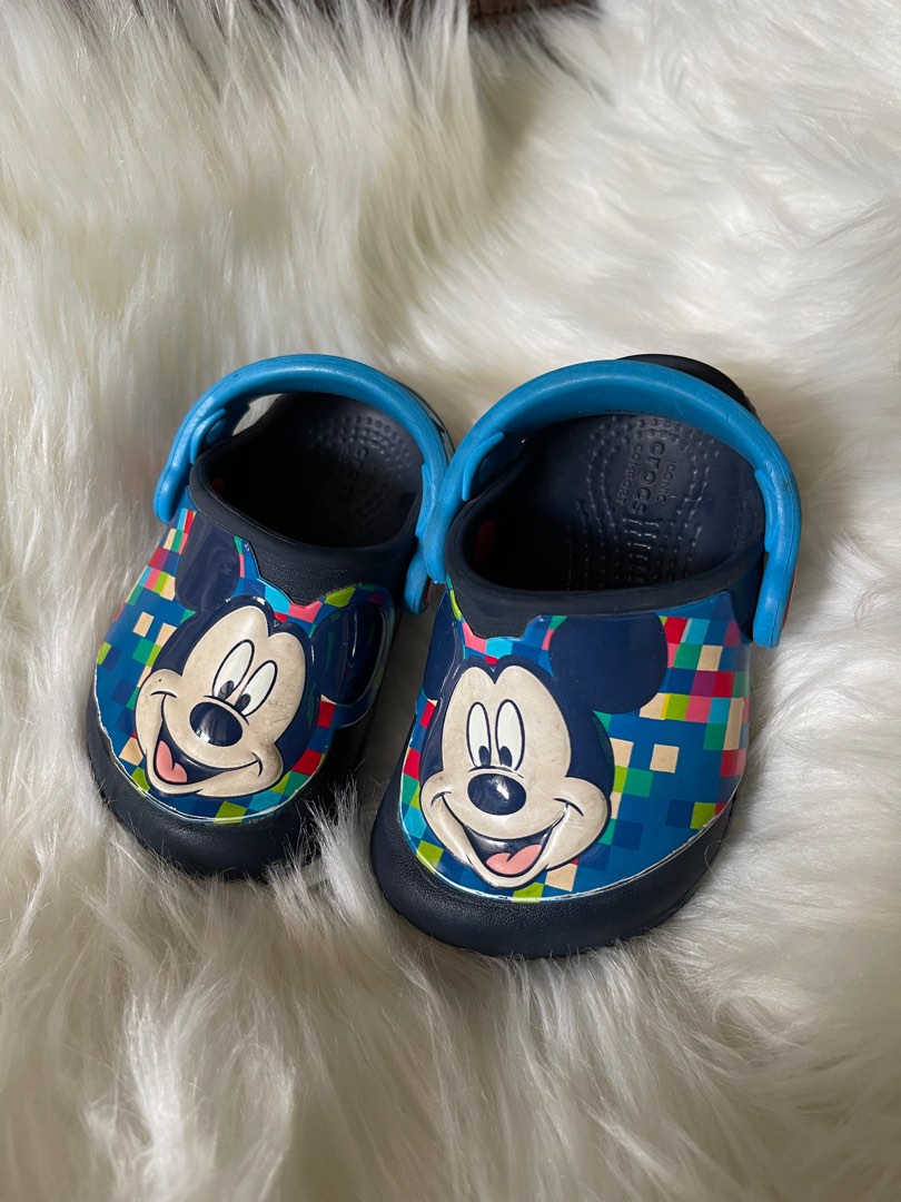 Mickey mouse crocs, Babies & Kids, Babies & Kids Fashion on Carousell