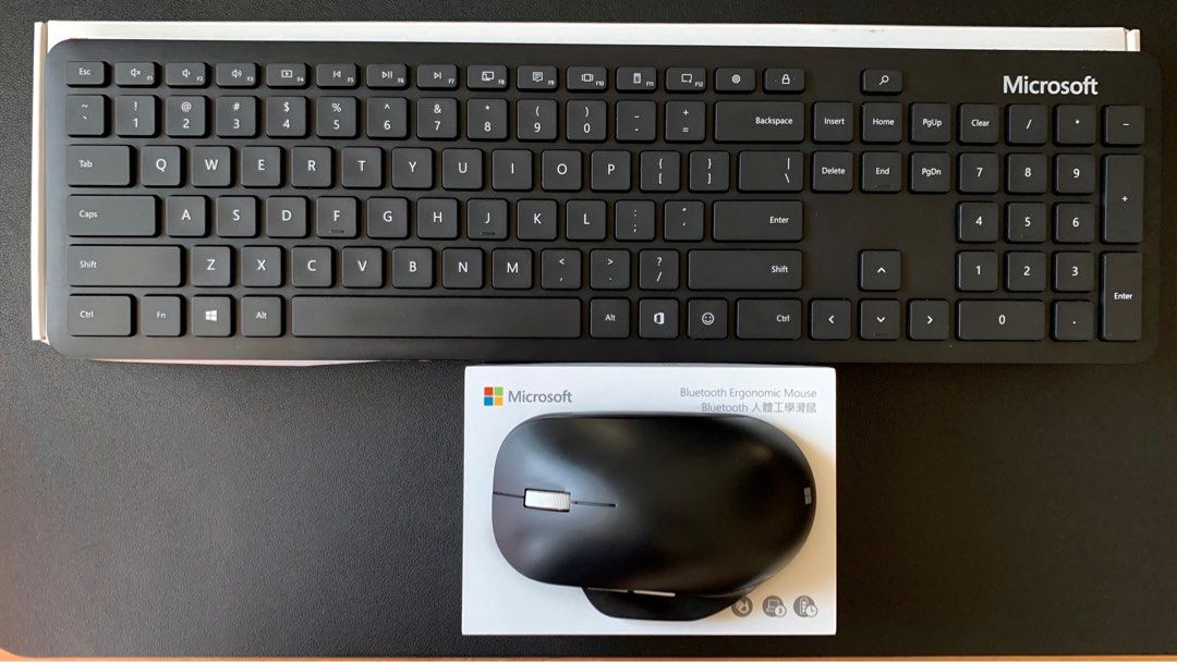 Microsoft Bluetooth Keyboard and Ergonomic Mouse, Computers & Tech ...
