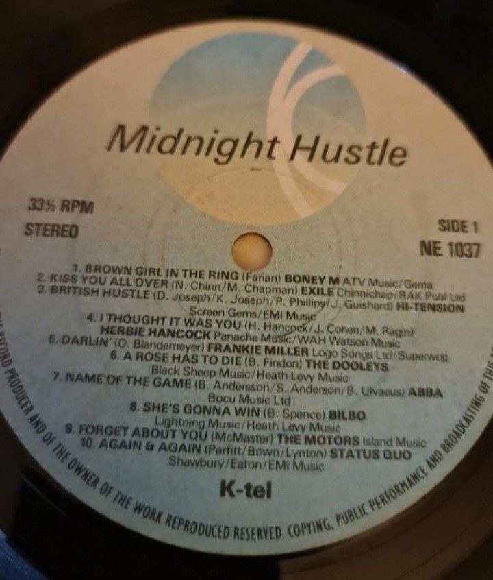 Midnight Hustle 20 Original Hits Original Stars - LP Vinyl Record ...