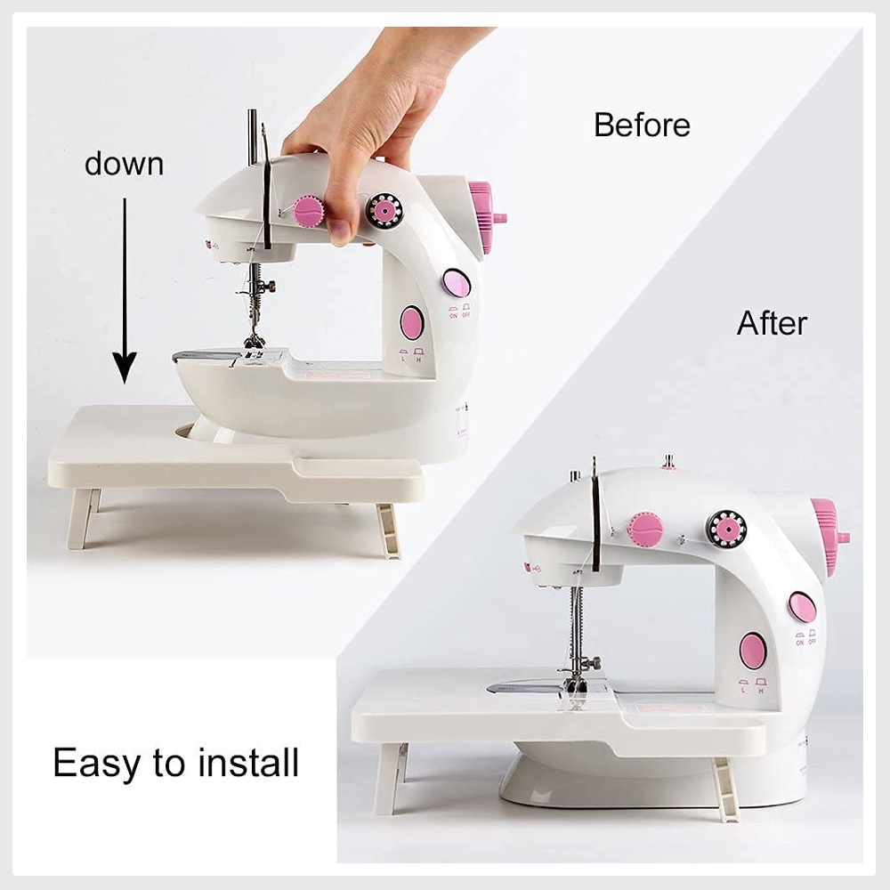 Mini Sewing Machine for Beginner with Extension Table, Portable Sewing ...