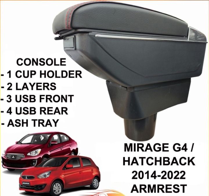 Mitsubishi Mirage G4 / Hatchback 2014 to 2023 Armrest Console Box ...