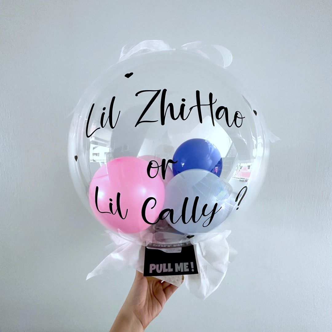 pulling gender reveal bobo balloon, Hobbies & Toys, Occasions & Party ...