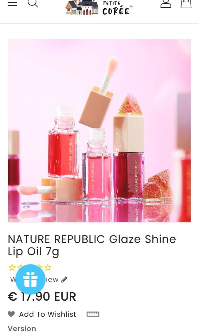 Nature Republic Glaze Shine Lip Oil Shining Cherry, Beauty & Personal Care, Face, Makeup on ...