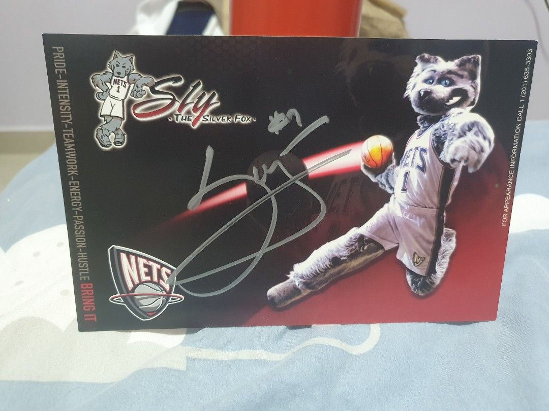 NBA player & Mascot signature A5 size card, Hobbies & Toys, Memorabilia ...