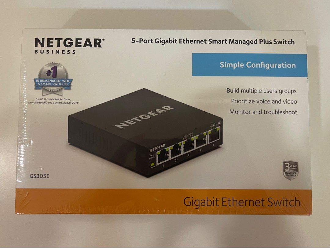Netgear Business GS305E 5-Port Gigabit Ethernet Smart Managed Plus ...