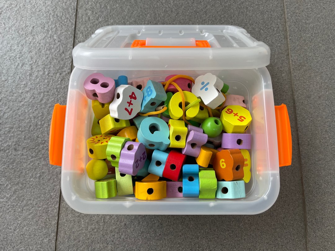 New in Box! Wood Number Pieces with Sting, Hobbies & Toys, Toys & Games ...