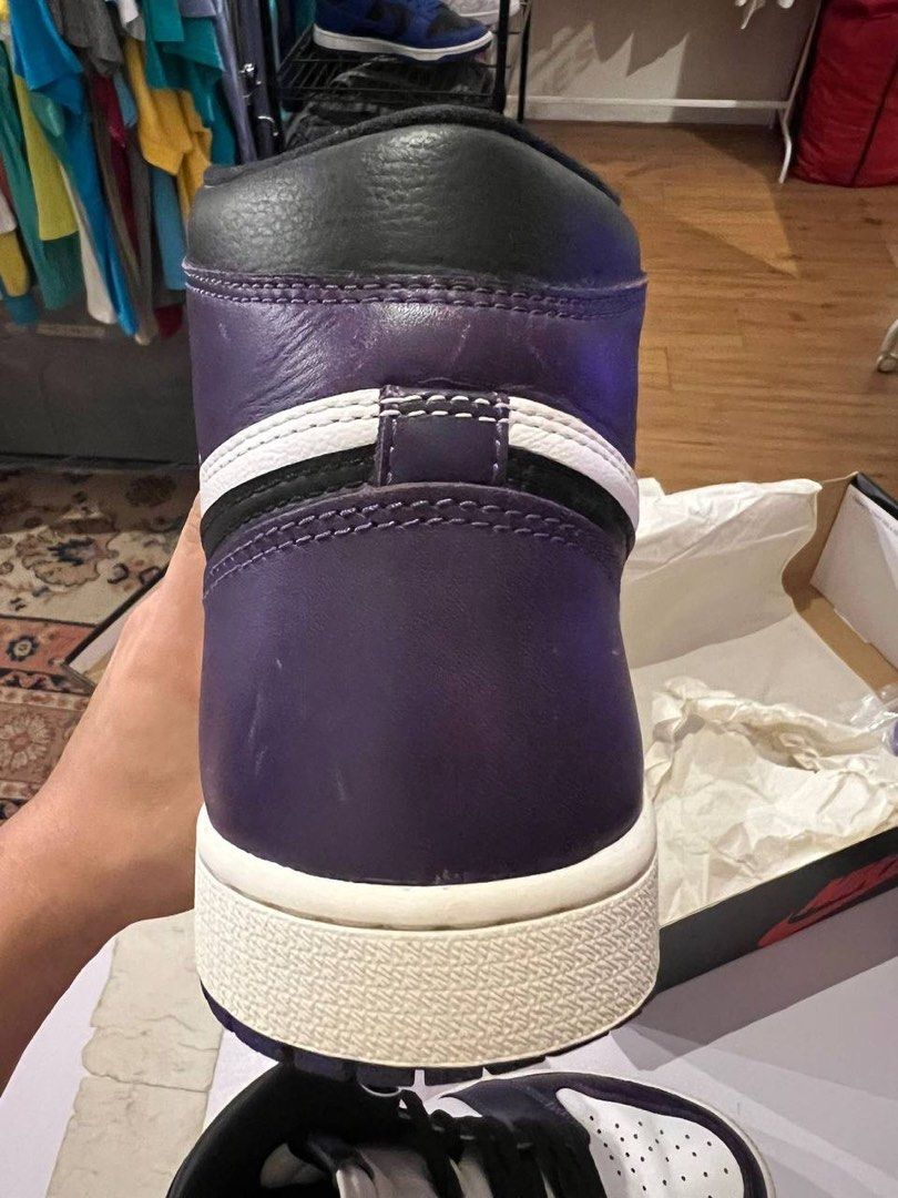 Nike Air Jordan Court Purple Luxury Sneakers And Footwear On Carousell