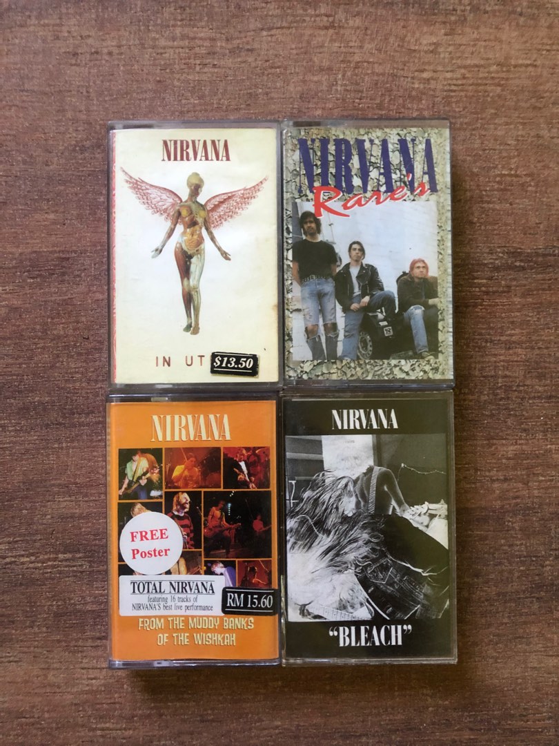 Nirvana cassette combo, Hobbies & Toys, Music & Media, CDs & DVDs on Carousell