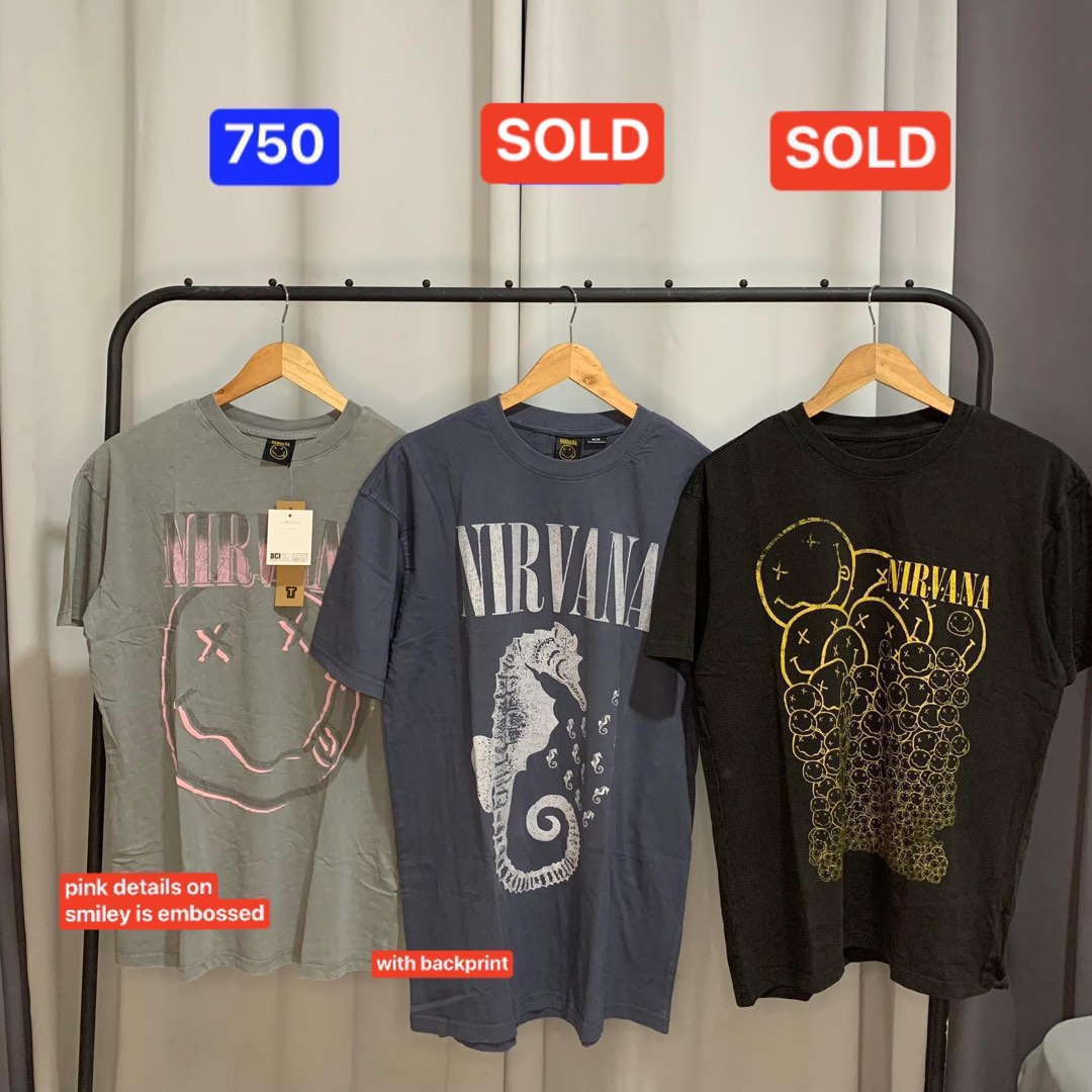 Nirvana Cotton On Vintage Band Shirt Smiley on Carousell