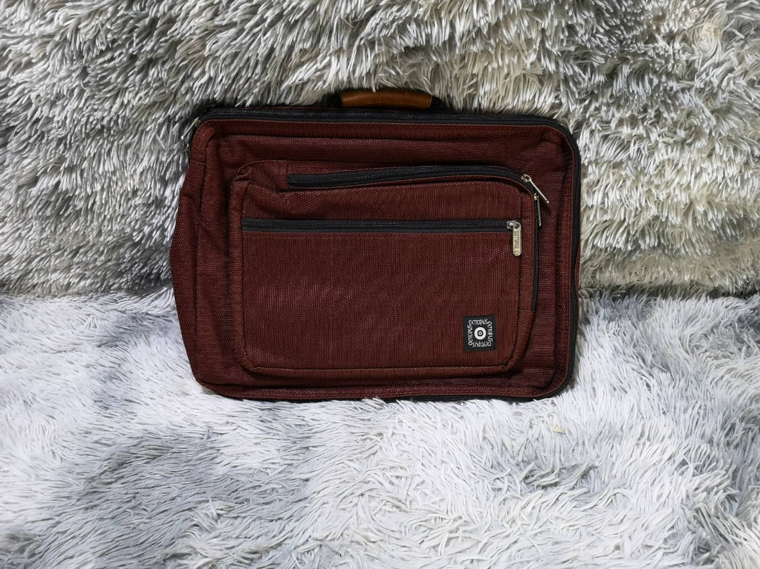 Octopus Maroon Laptop Bag on Carousell