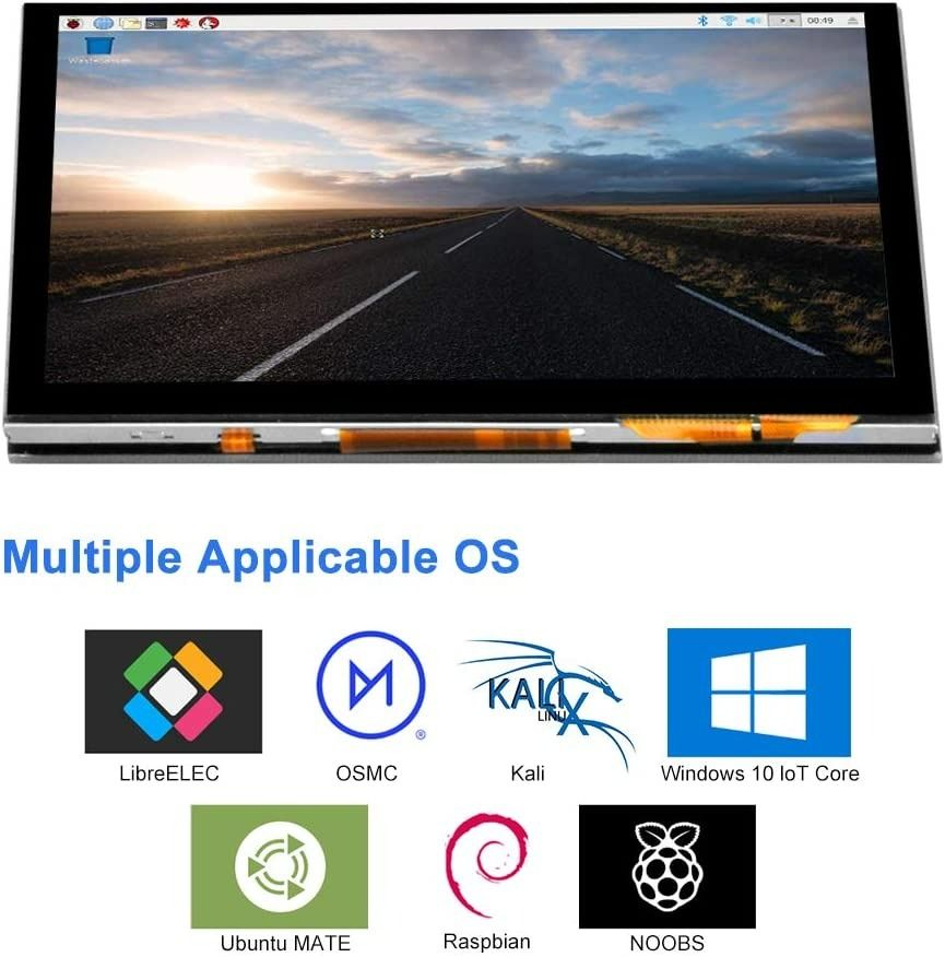 OSOYOO 5 Inch DSI Touch Screen LCD Display 800x480 for Raspberry Pi 4 B ...
