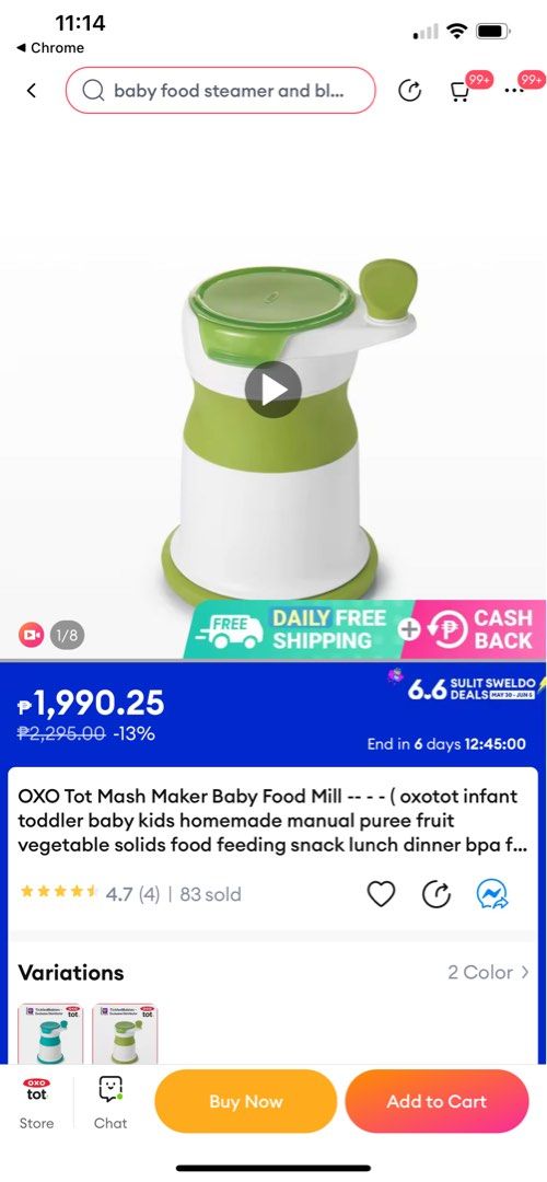 OXO Tot Baby food mash maker on Carousell