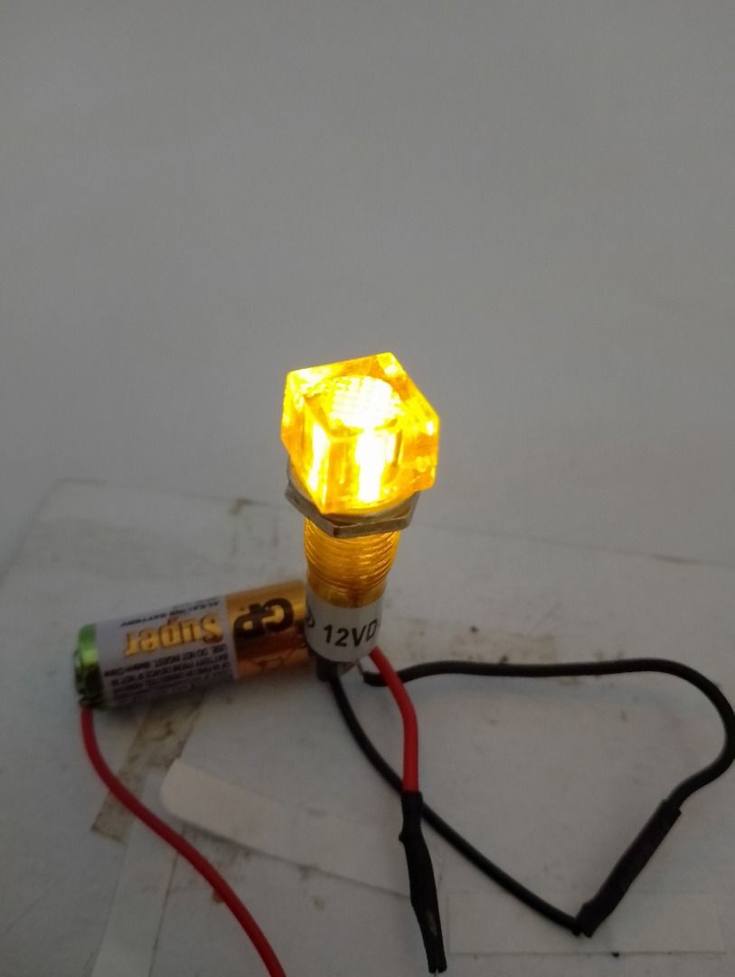 PILOT BULB 12V SQUARE HEAD 10mm 2-PIN (1-PC per ORDER), SIGNAL ...