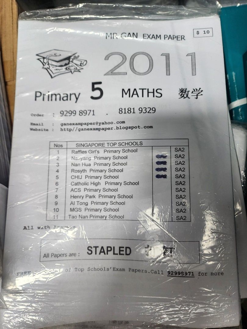 Primary Exam paper P5 & P6, Hobbies & Toys, Books & Magazines ...