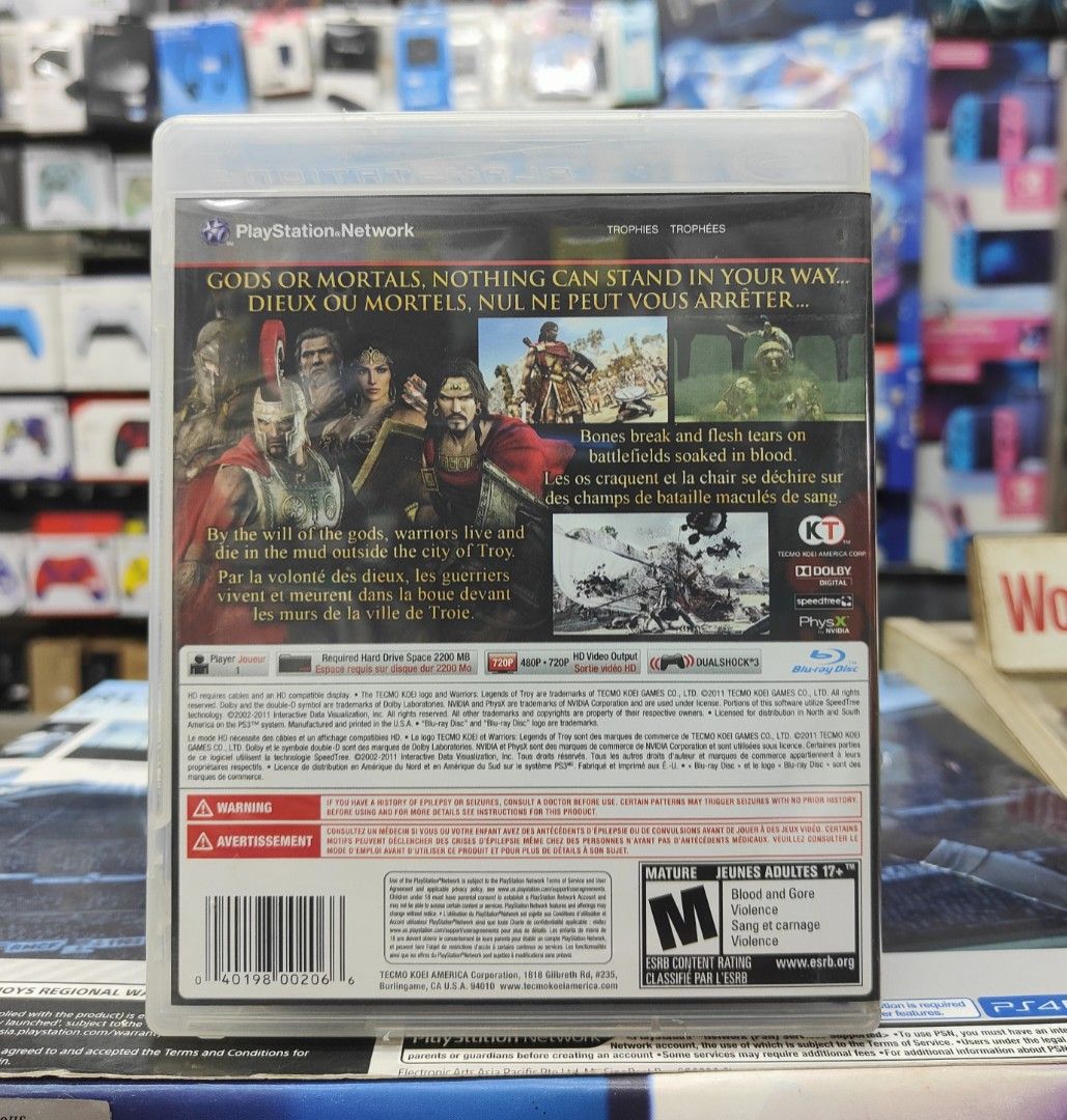 PS3 Warriors Legends of Troy, Video Gaming, Video Games, PlayStation on ...