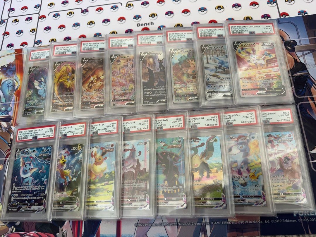 PSA10 Eeveelution V & Vmax Sequential Set Eevee Hereos, Summer Promo ...