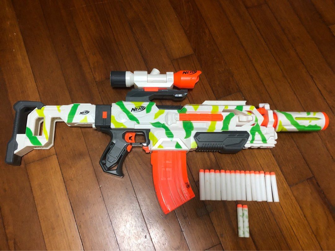 RARE Nerf Modulus Camouflaged motorised rifle, Hobbies & Toys, Toys ...