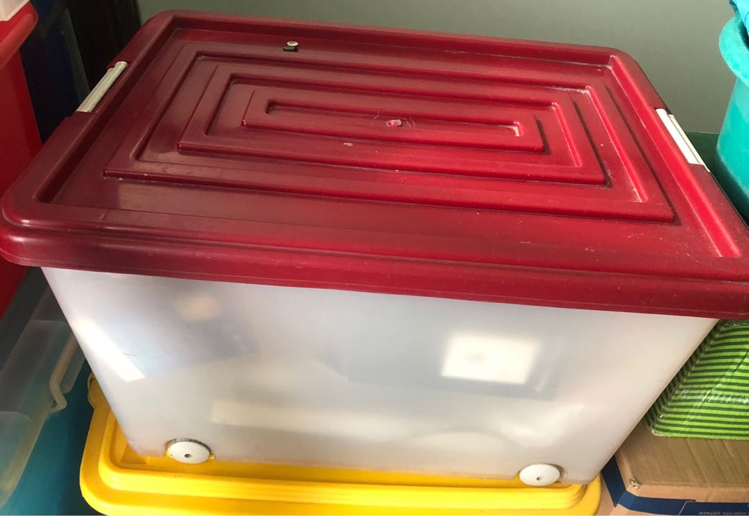 Red storage box on Carousell