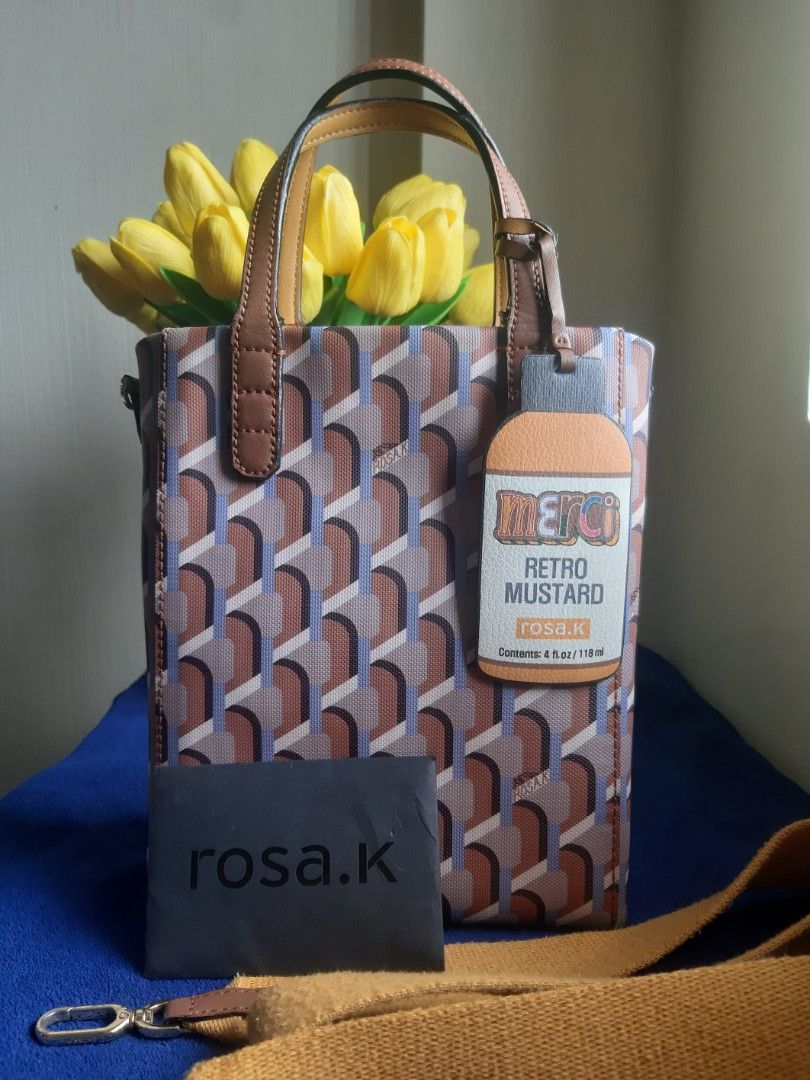 Rosa.K Cabas Monogram Tote - Camel, Luxury, Bags & Wallets on Carousell