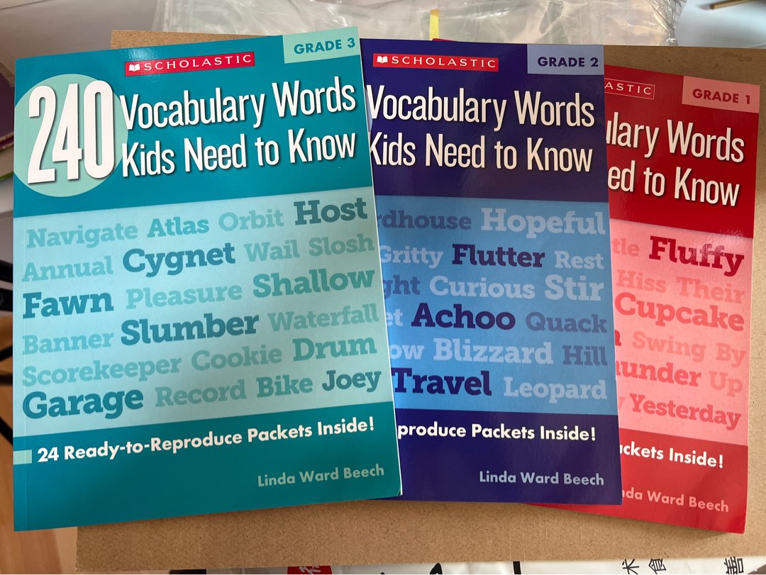 (全新）Scholastic 240 Vocabulary words kids need to know學英文生字 串字 @每本$20 ...
