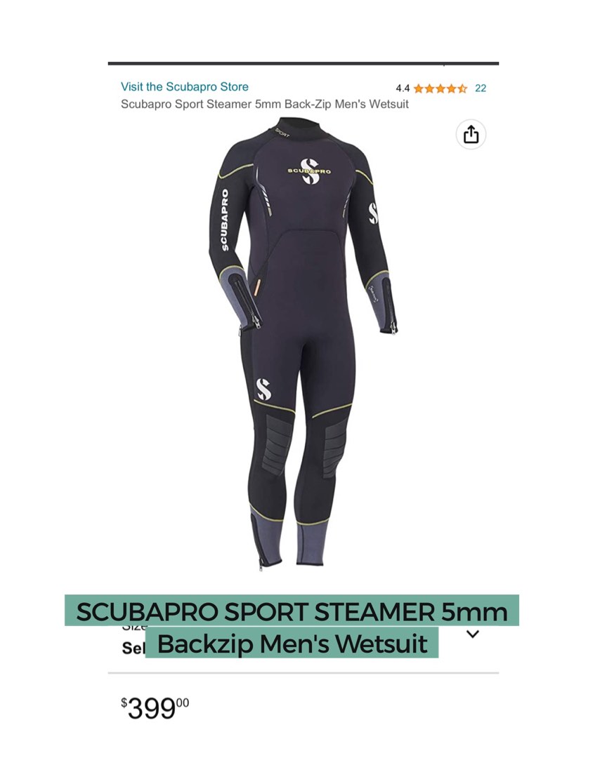 LIKE NEW Scubapro Sport 5mm wetsuit Sports Equipment Sports Games Water Sports on Carousell