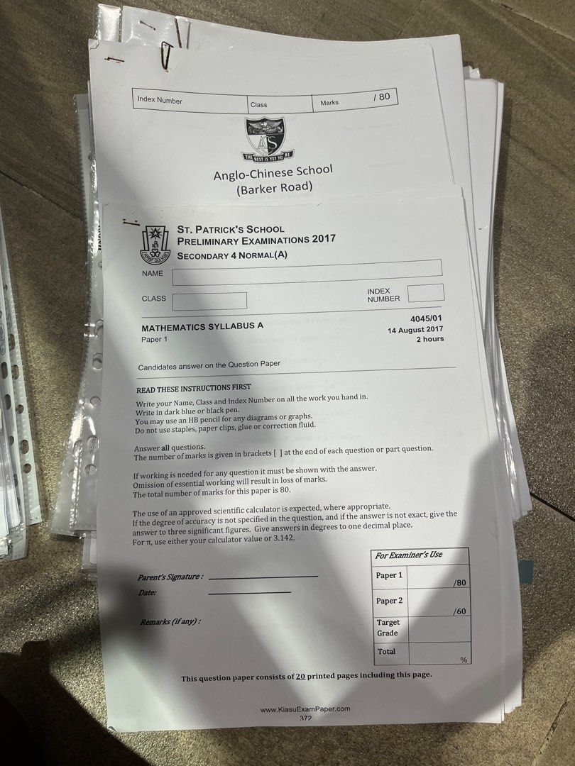 sec 4NA practice papers, Hobbies & Toys, Stationery & Craft, Stationery ...