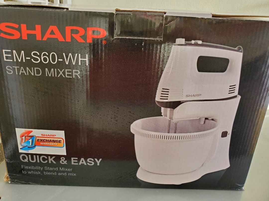 SHARP EM-S60-WH Stand Mixer, TV & Home Appliances, Kitchen Appliances, Hand & Stand Mixers on ...