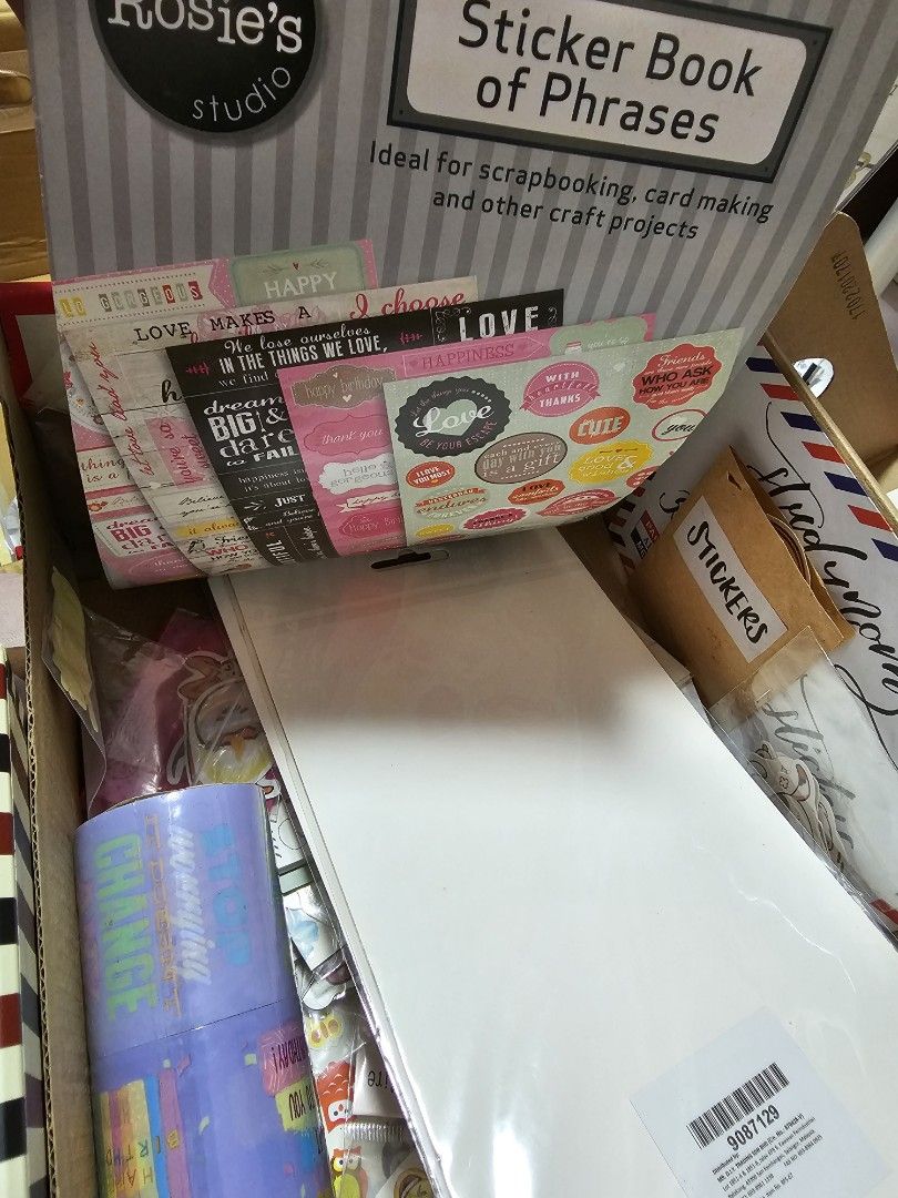 Shoebox filled with stickers for bujo, scrapbook, journaling, etc ...