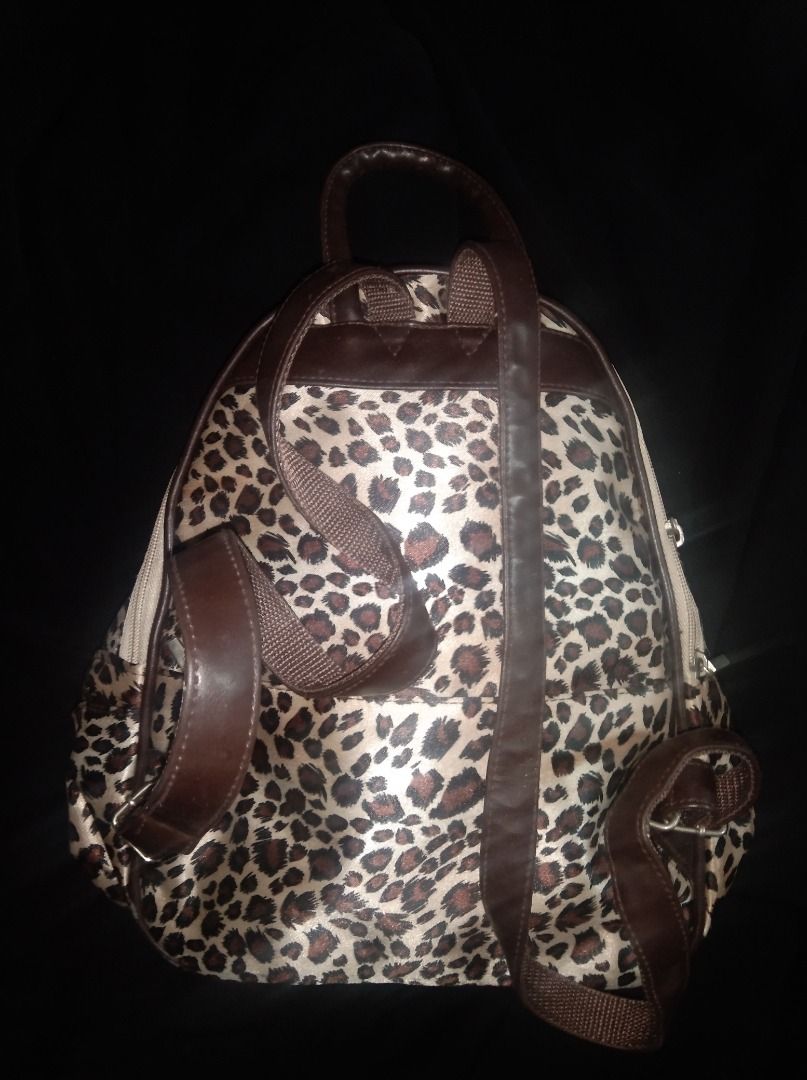 Silky Cheetah Backpack, Women's Fashion, Bags & Wallets, Backpacks on ...