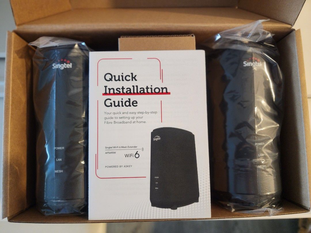 SingTel Mesh Extender WiFi 6 (Dual Pack), Computers & Tech, Parts ...