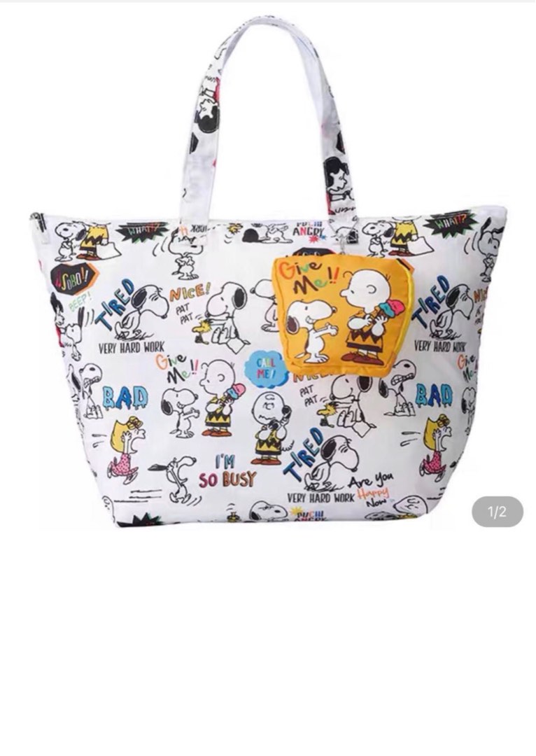 Snoopy Tote Bag, Women's Fashion, Bags & Wallets, Tote Bags on Carousell