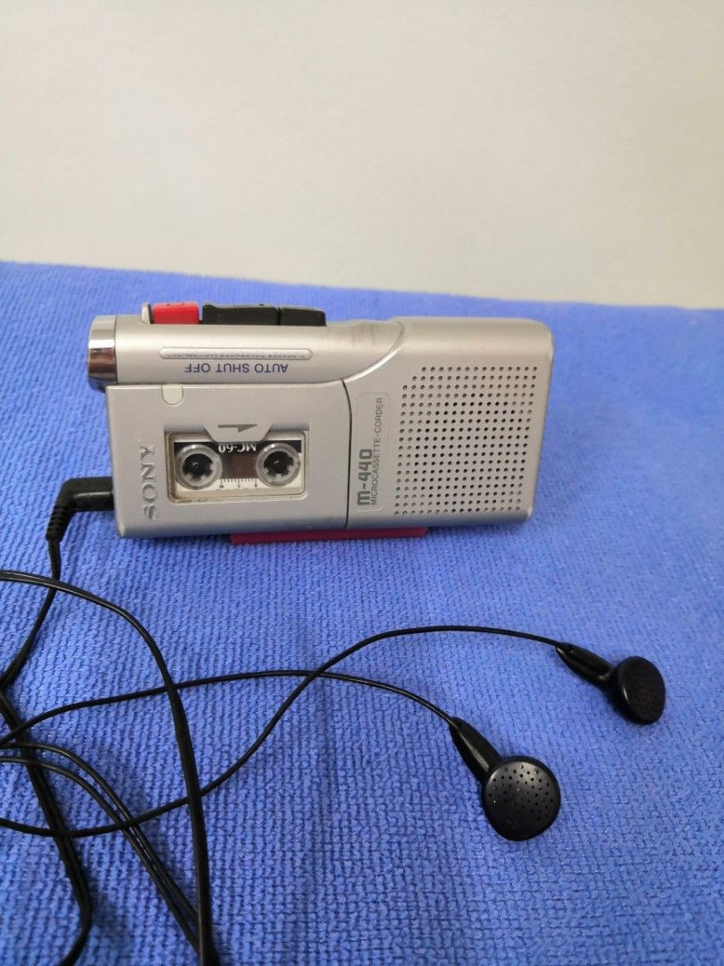 Sony M-440 Microcassette Recorder, Audio, Voice Recorders on Carousell