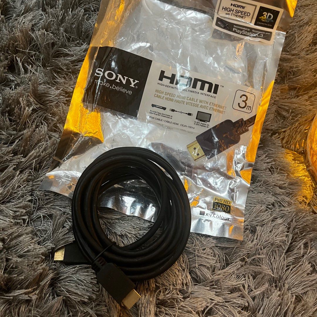 SONY Playstation HDMI cable with Ethernet, Video Gaming, Video Game ...